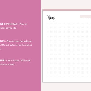 Printable Notes Pages | Print at Home Planner Pages Note Taking Pack ...