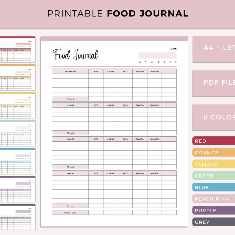 Meal Planner Journal - Etsy
