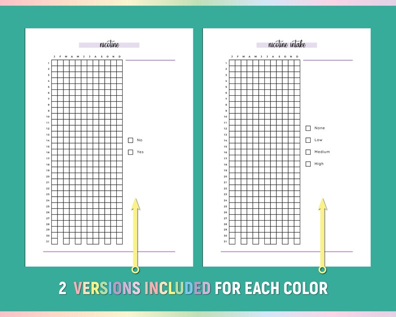 A5 Quit Smoking Tracker, Printable Nicotine Reduction Journal, Simple ...