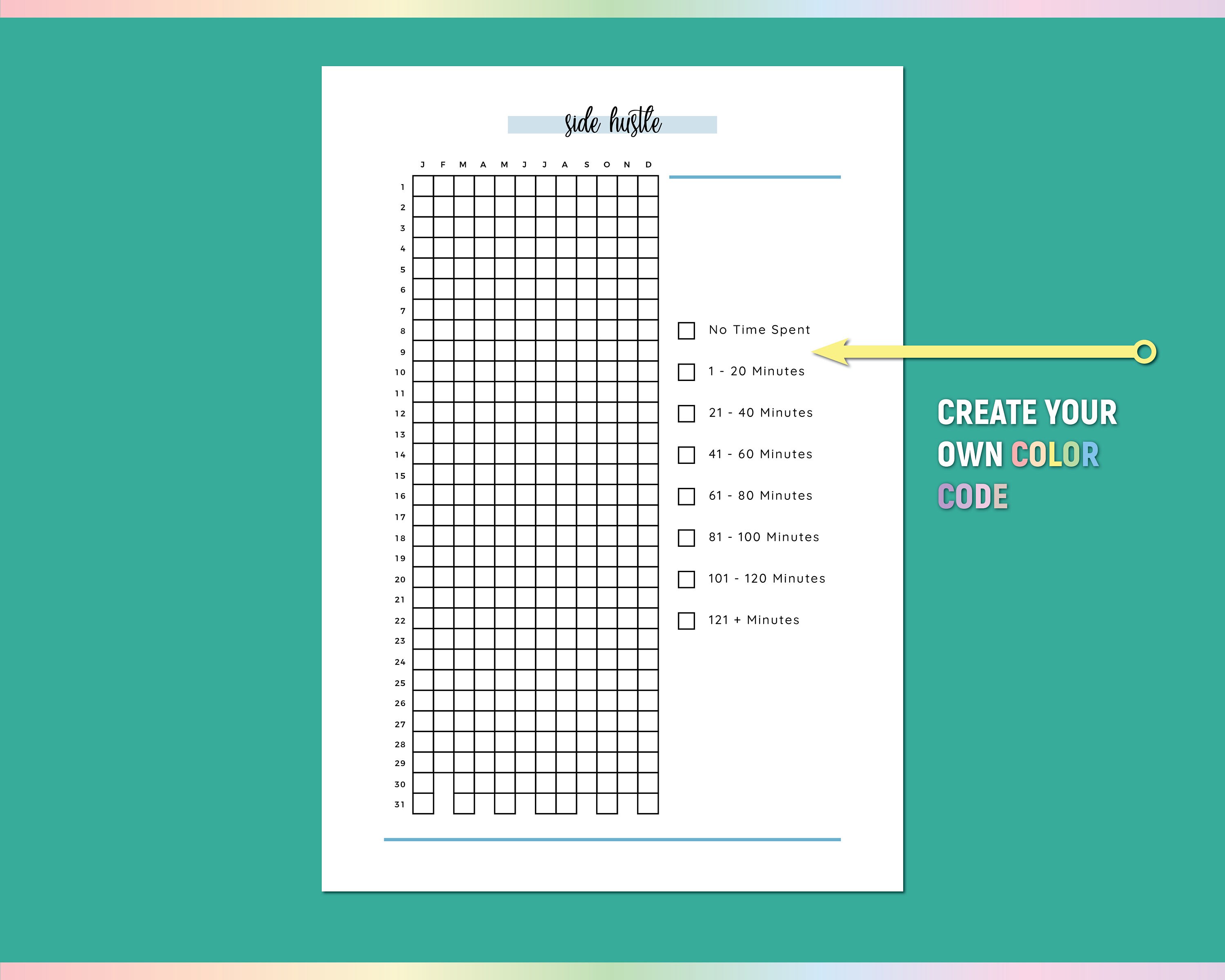 A5 Side Hustle Tracker, Printable Side Project Journal, Simple Small ...