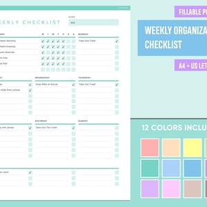Weekly to Do List Planner, Printable Task List Chart, Productivity ...