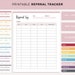 Printable Referral Tracker, Client Referral Tracking, Referrals ...