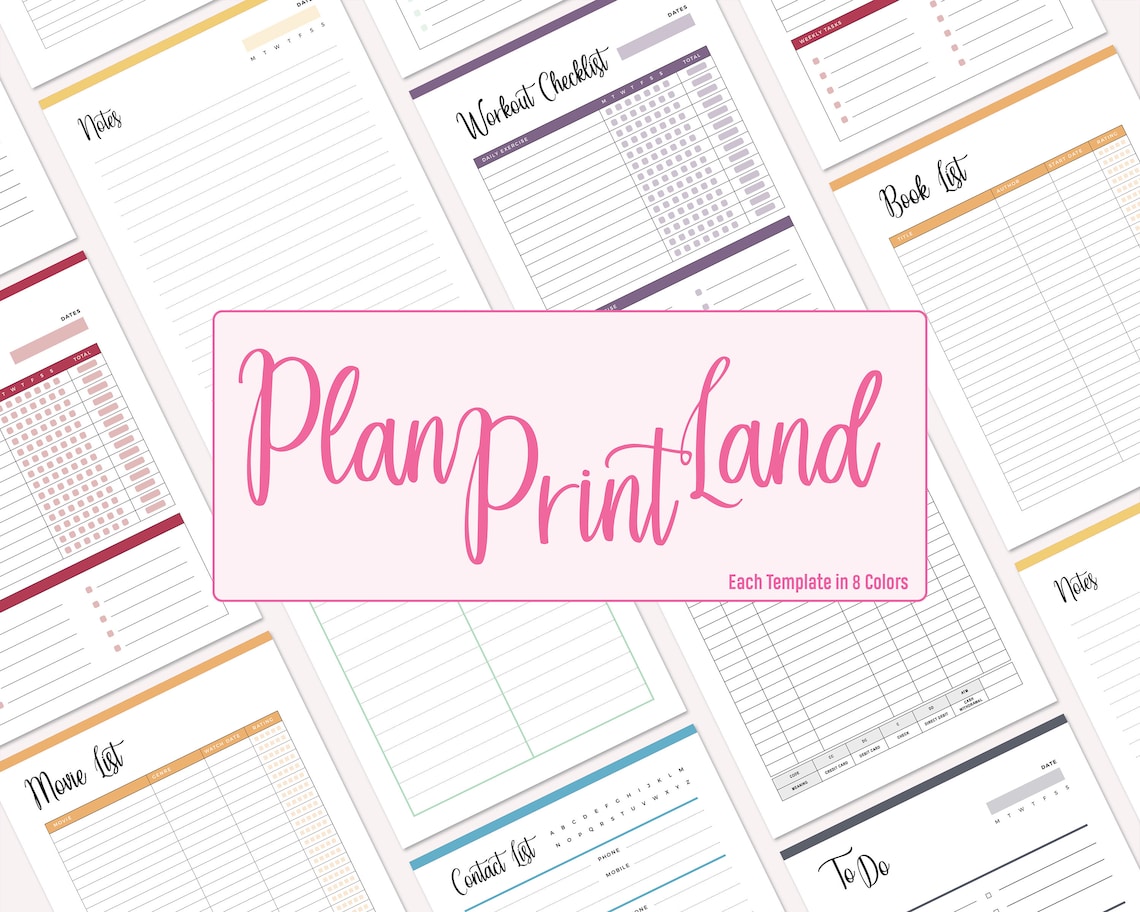 Printable Textbook Tracker College Student Text Book List | Etsy