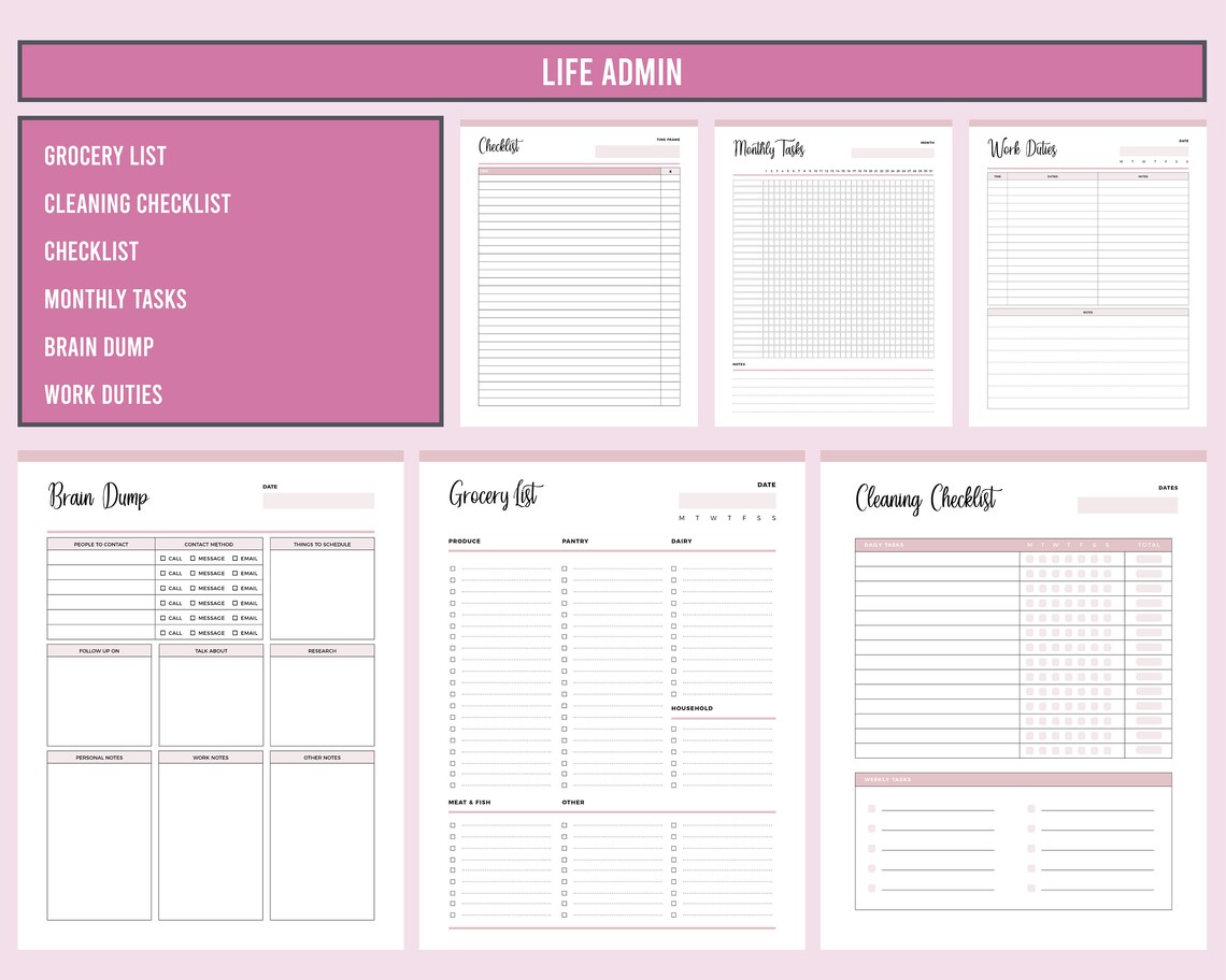 Printable Nurse Planner, Daily Planner for Nurses, Nurse Life Planner ...