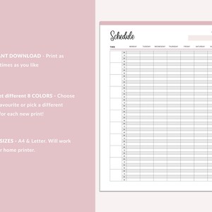 Blank Hour Printable Appointment Book, 15 Minute Increments, Weekly ...