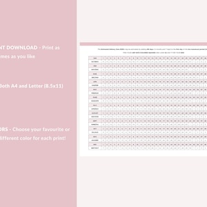 Printable Baby Due Date Chart PDF, Newborn Birth Day Calculator ...