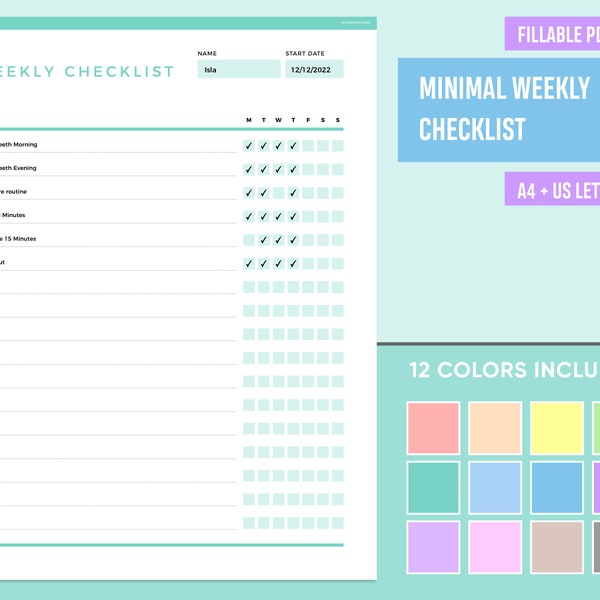 Cleaning Checklist Week - Etsy
