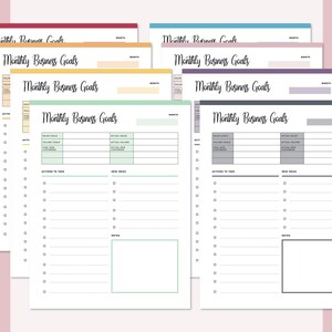 Printable Monthly Business Goals Planner, Direct Sales Goals, Goal ...