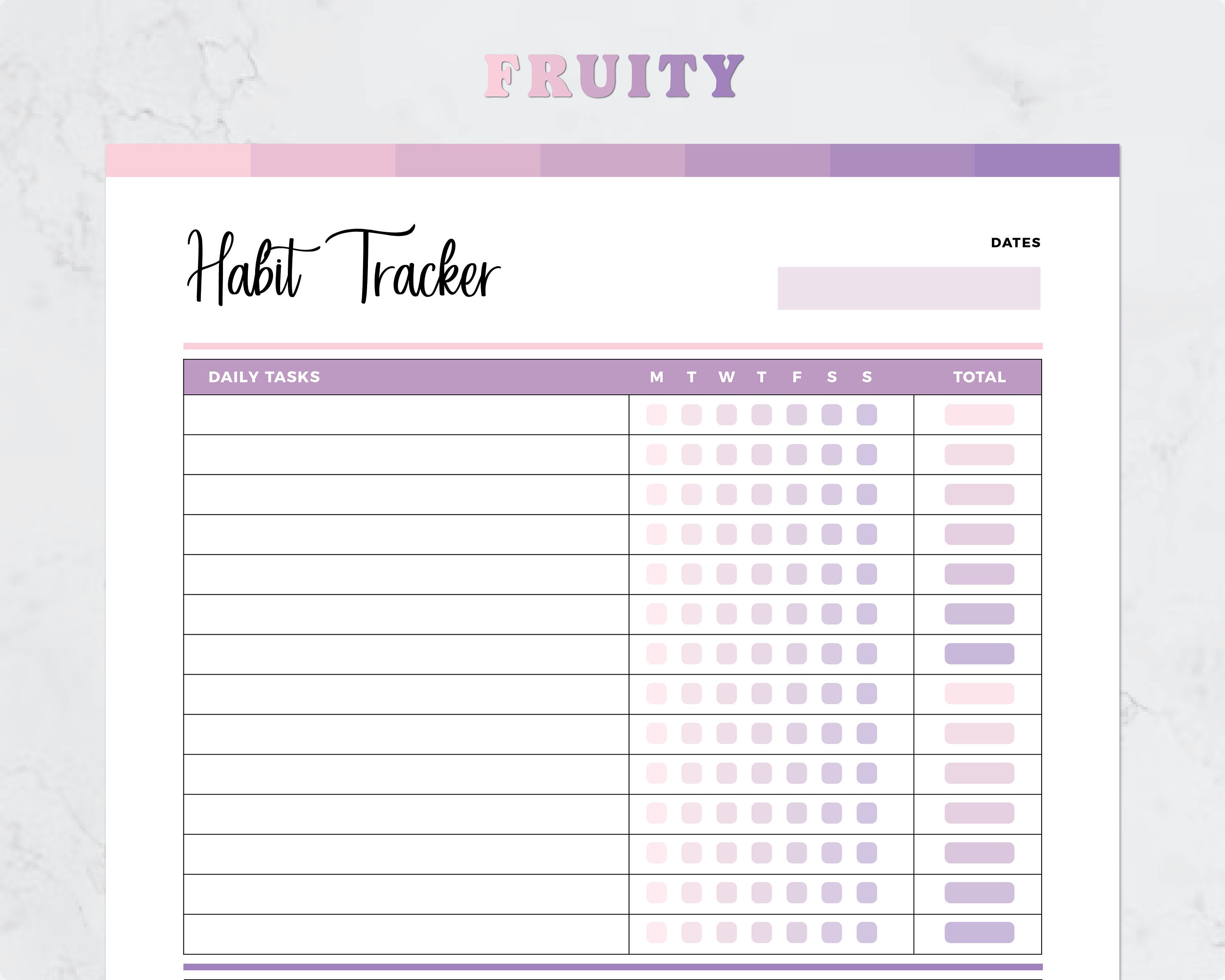 Habit Tracker Printable | Daily Task Checklist - Etsy Australia