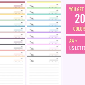 Printable Notes | Printable Planner Pages - Etsy