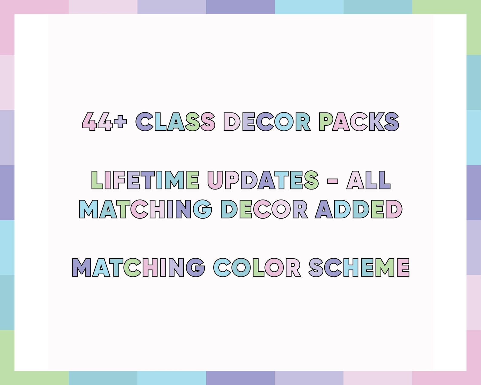 Pink, Blue Purple Classroom Decor Bundle - Teacher Decorations ...