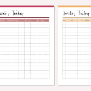 Printable Inventory Tracking Sheet, Inventory Tracker, Business Planner ...