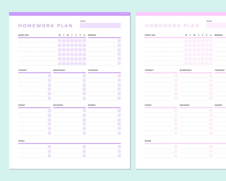Editable Homework Checklist Fillable Homework Planner - Etsy Australia
