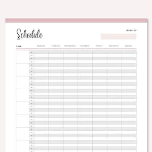 Blank Hour Printable Appointment Book, 15 Minute Increments, Weekly ...