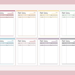 Printable Chapter Summary, Assigned Reading Note Tasking Sheet, Print ...