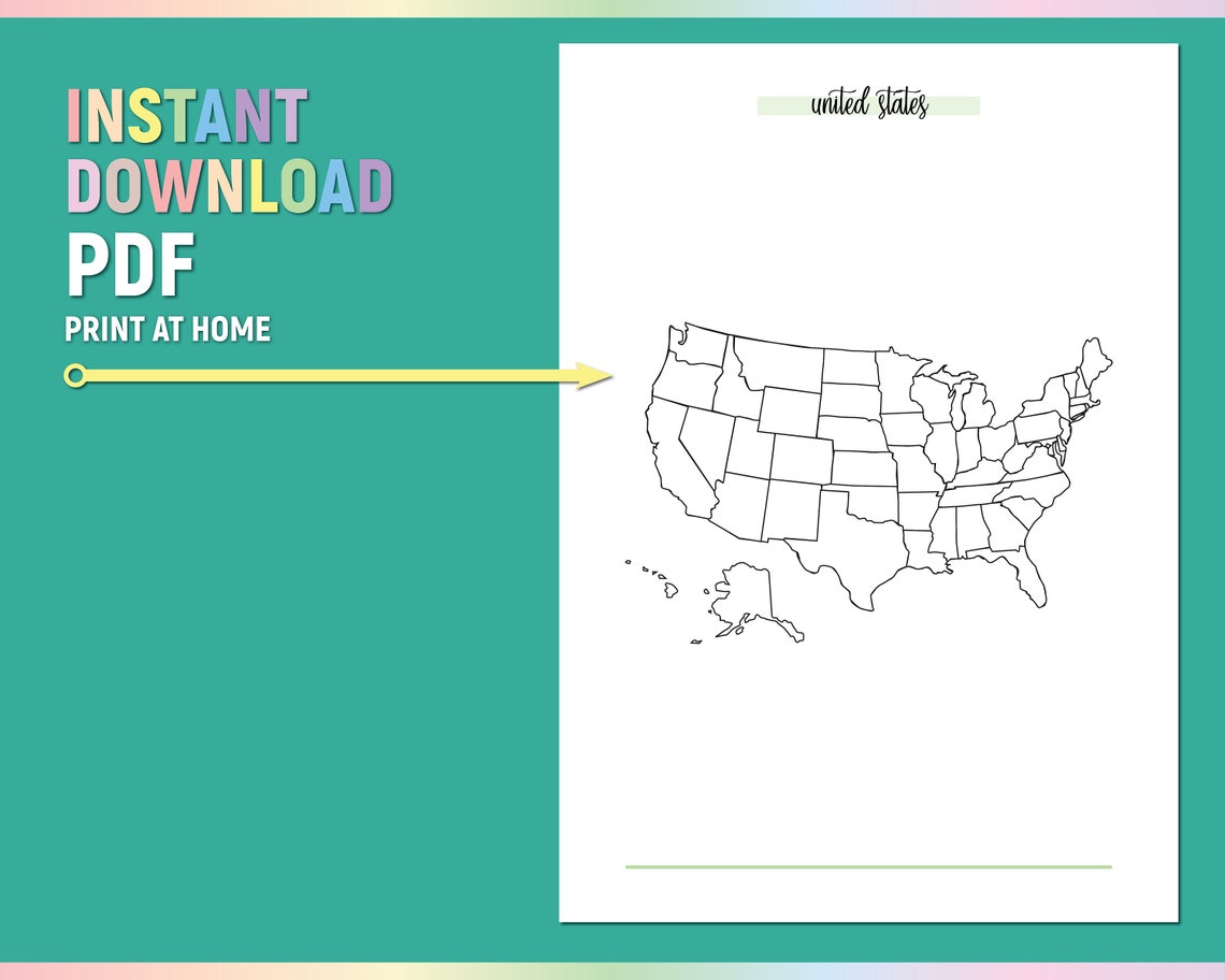 A5 United States Travel Map Journal, 50 US States Travel Tracker ...