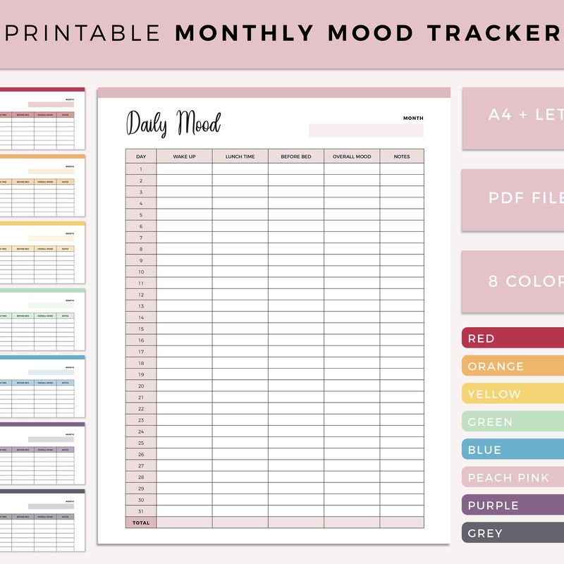 Mood Tracker - Etsy