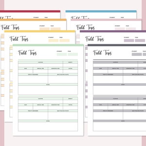 Homeschool Field Trip Planner Printable, Home School Excursion Planner ...