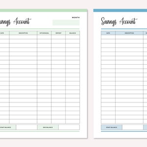 Savings Tracker Printable, Sinking Funds Tracker, Saving Log Sheet ...