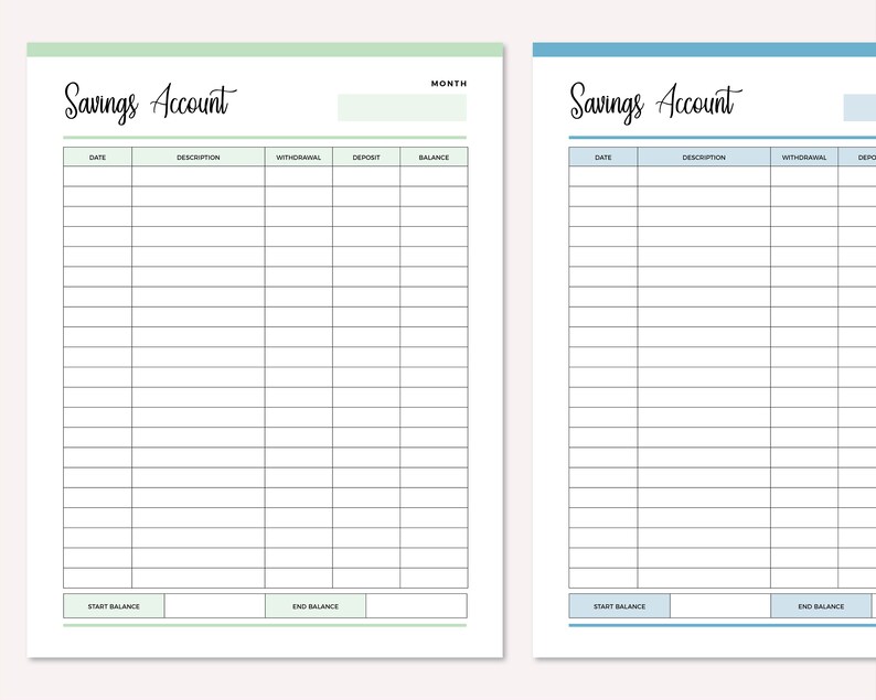 Savings Tracker Printable Sinking Funds Tracker Saving Log - Etsy UK