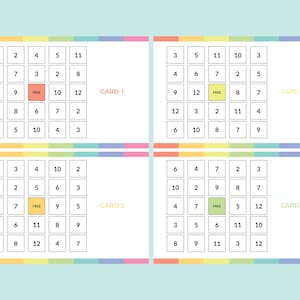 Printable Dice Bingo, 2 Dice Bingo, Printable Kids Games, Childrens ...