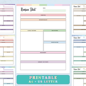 Printable Nursing Student Revision Sheet, Student Nurse Revision Sheet ...