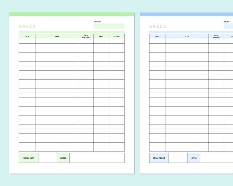 Editable Monthly Sales Tracker Printable Fillable Order - Etsy