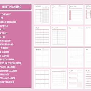 Quilting Planner Printable, Quilt Planner, Quilting Project Planner ...