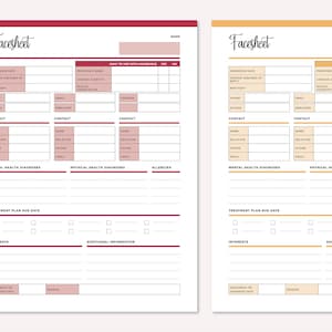 Comprehensive Therapy Client Facesheet Printable, Client Information ...