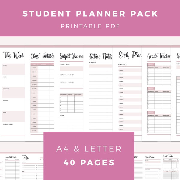 Student Planner - Etsy UK