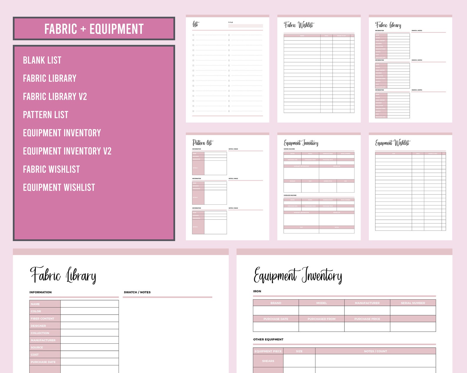 Quilting Planner Printable Quilt Planner Quilting Project - Etsy