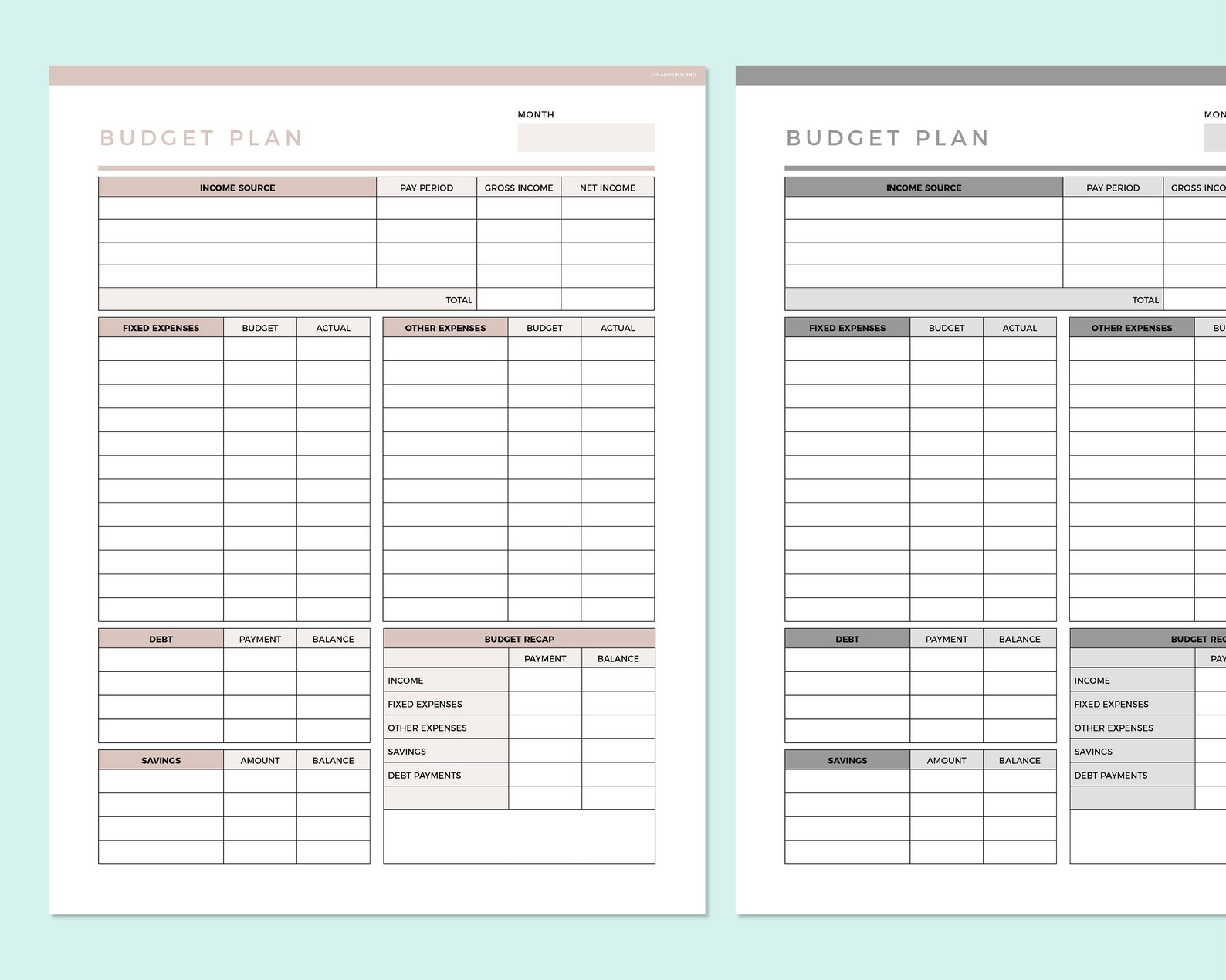 Editable Budget Planner Printable Fillable Budget Template - Etsy