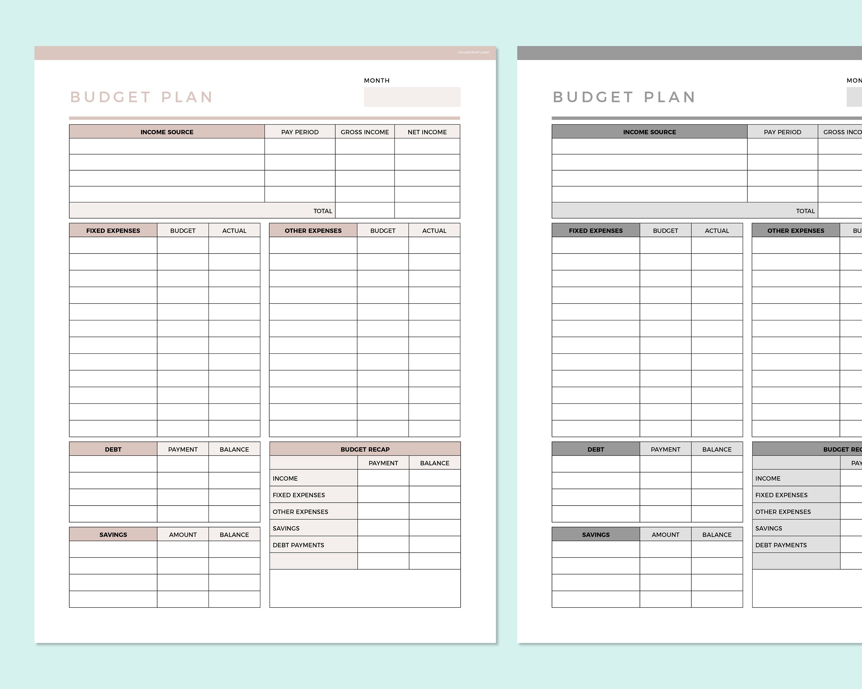 Editable Budget Planner Printable Fillable Budget Template - Etsy