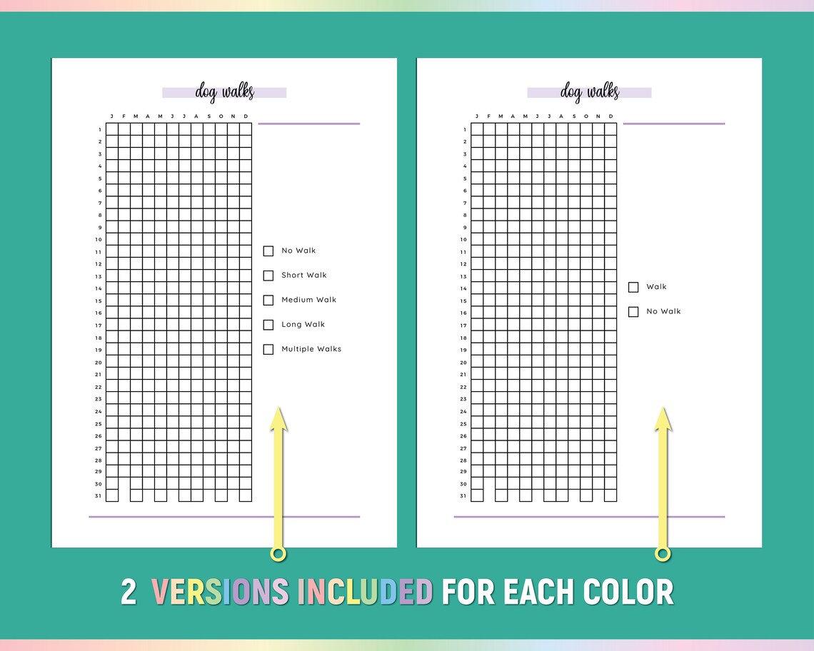 A5 Dog Walking Tracker, Printable Puppy Walker Journal, Simple Walking ...