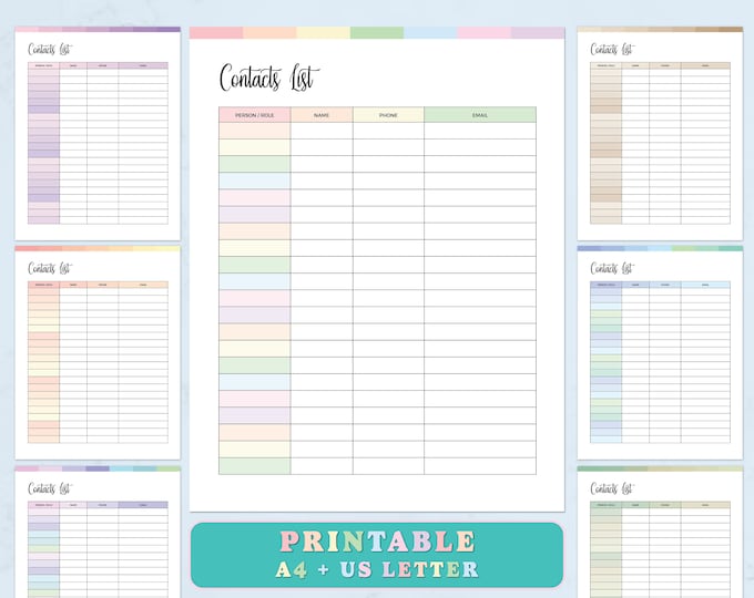 Contact List Tracker Excel Template | Easily Save and Organize Your ...