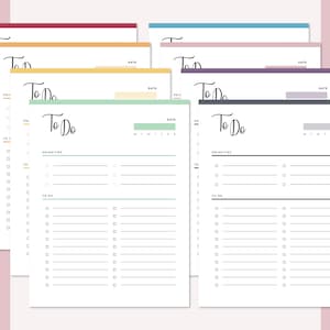 Printable to Do List | Daily, Weekly To-do Pdf Planner Checklist | A4 ...