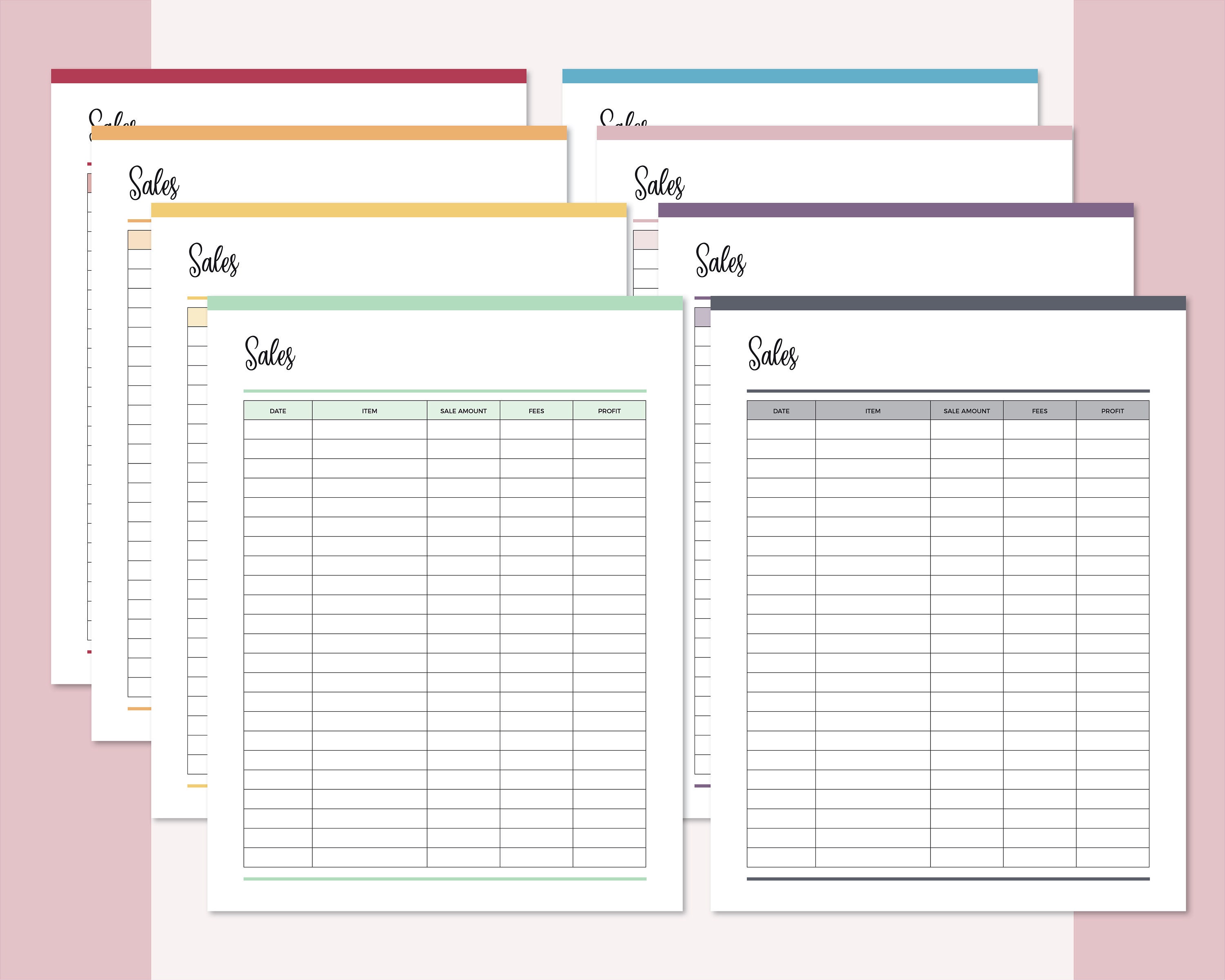 Printable Sales Tracker, Order Tracker, Sales Tracking, Business Sales ...