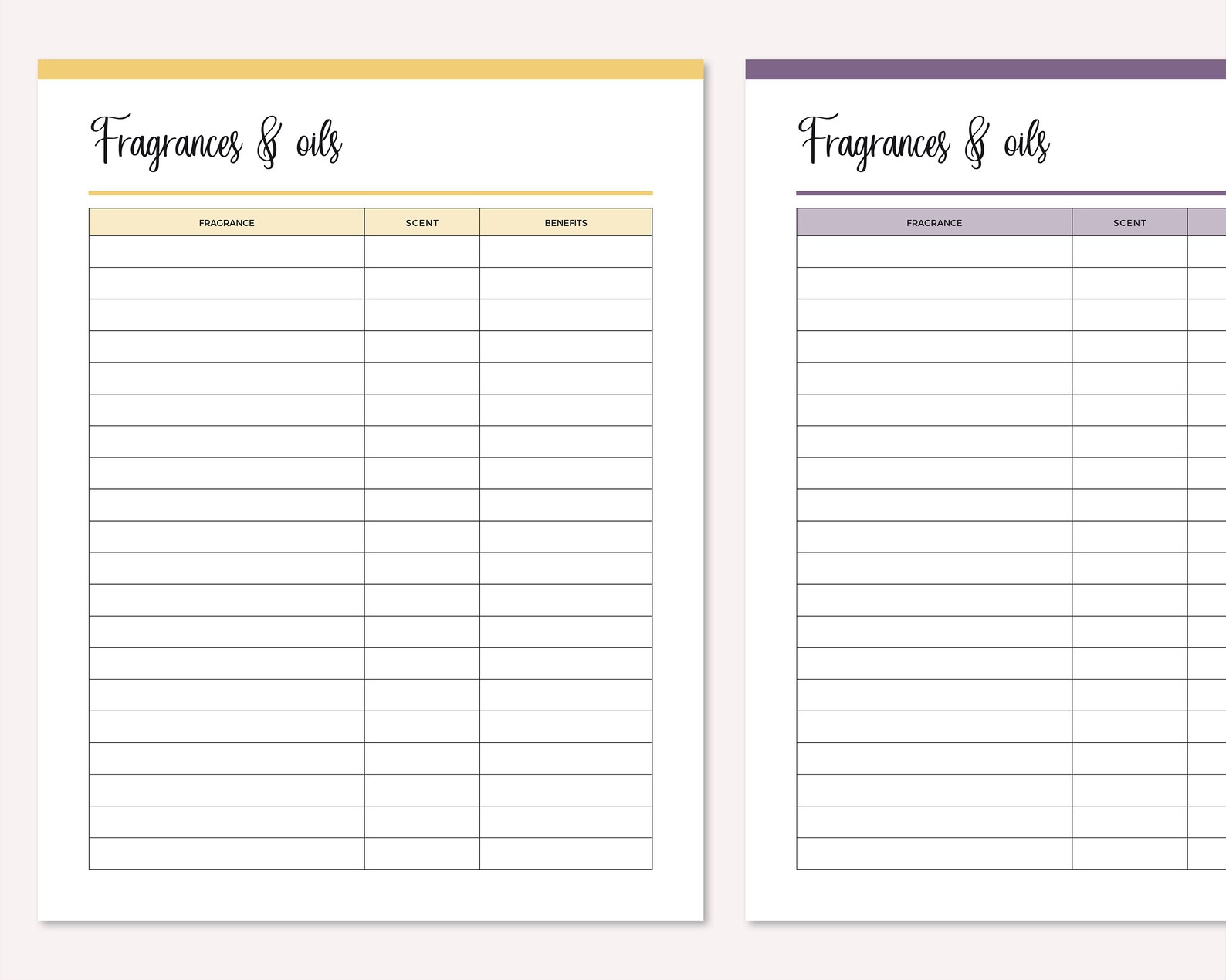 Printable Fragrance and Oil Tracking Sheet, DIY Candle Maker, Soap ...