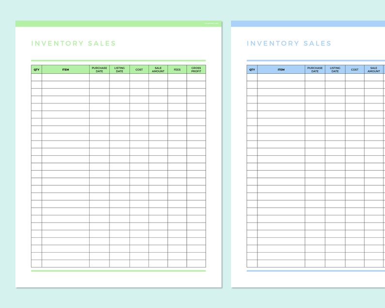 Editable Inventory Tracker Printable, Fillable Inventory Sheet ...