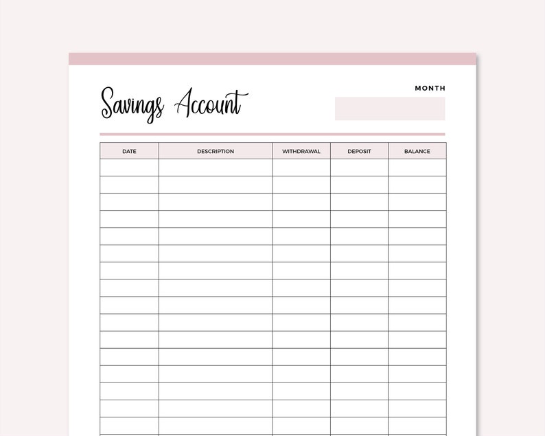 Savings Tracker Printable Sinking Funds Tracker Saving Log - Etsy UK
