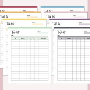 Employee Task List Printable, Work Allocation Sheet, Daily Task Sheet ...