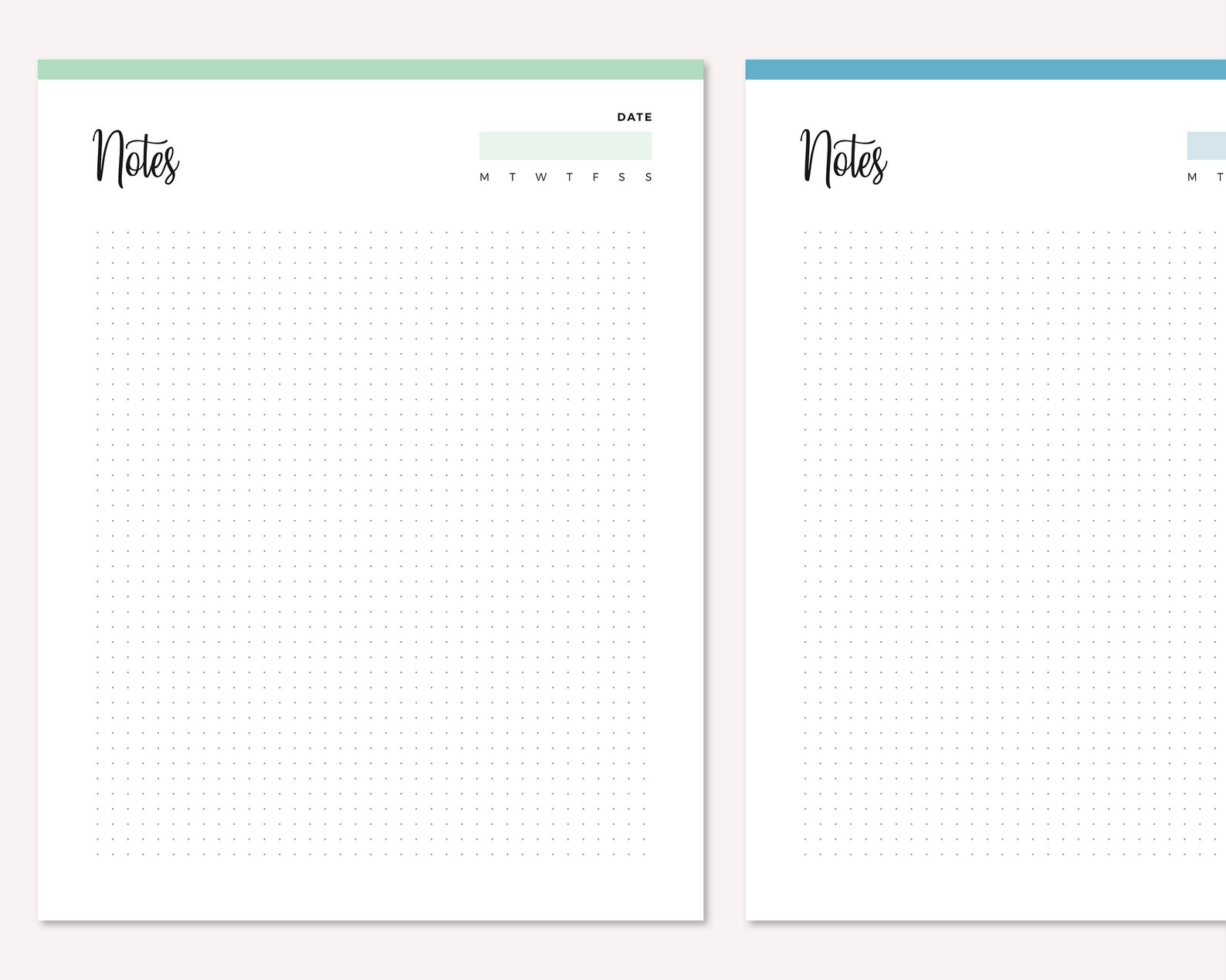 Printable Dot Grid Notes Pages Print at Home Journal Pages - Etsy
