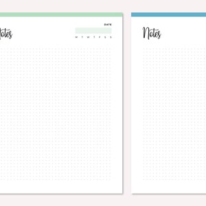 Printable Dot Grid Notes Pages, Print at Home Journal Pages, Instant ...