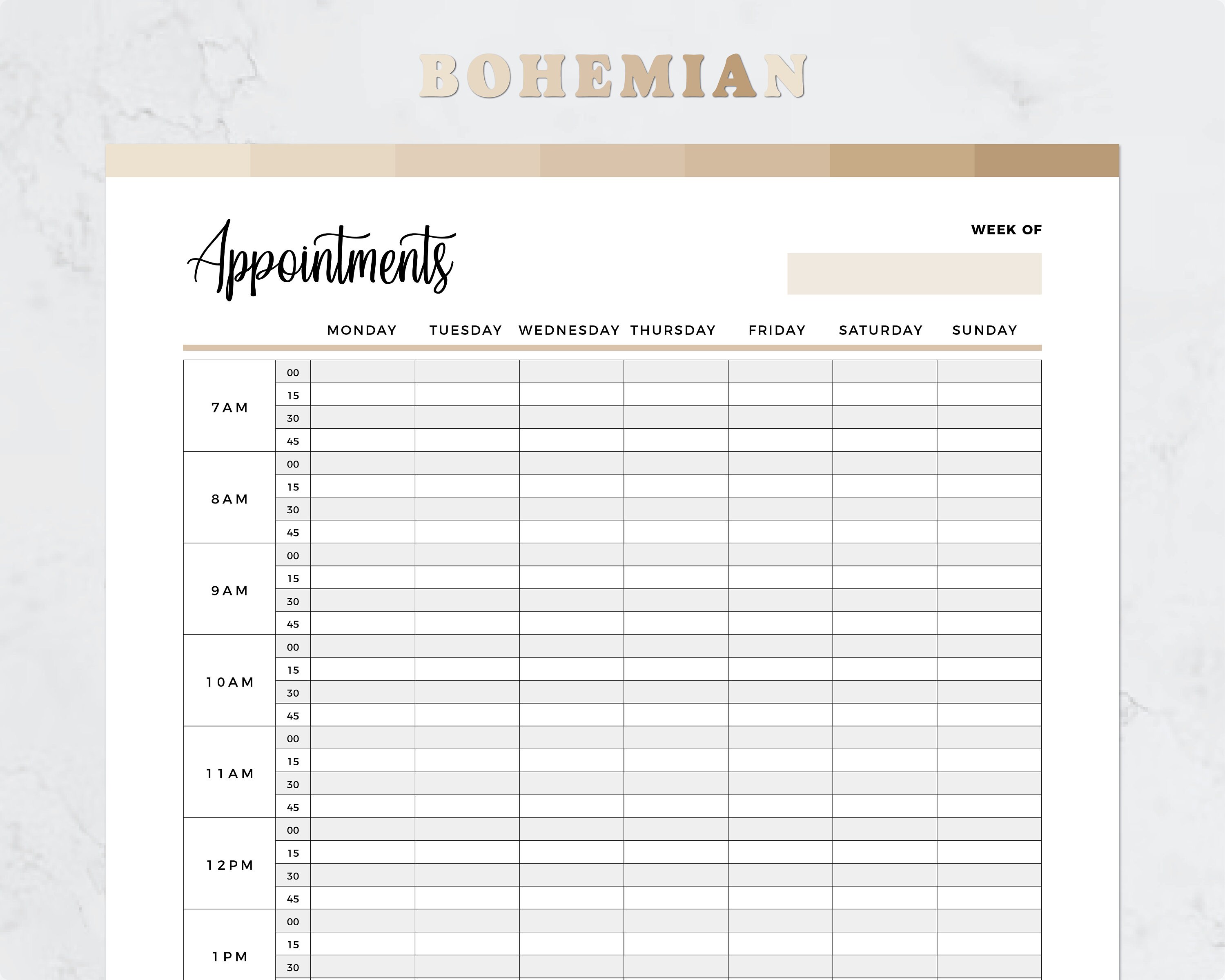 Appointment Book Printable for Small Business - Etsy