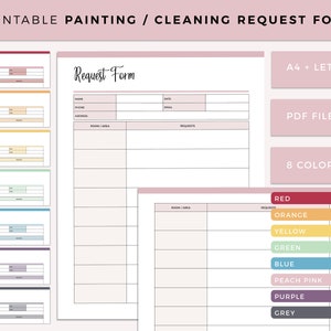 Printable Cleaning Business Request Forms, Painting Business Request ...