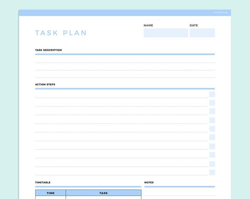 Editable Task Planner Printable ADHD Task Planner Project - Etsy