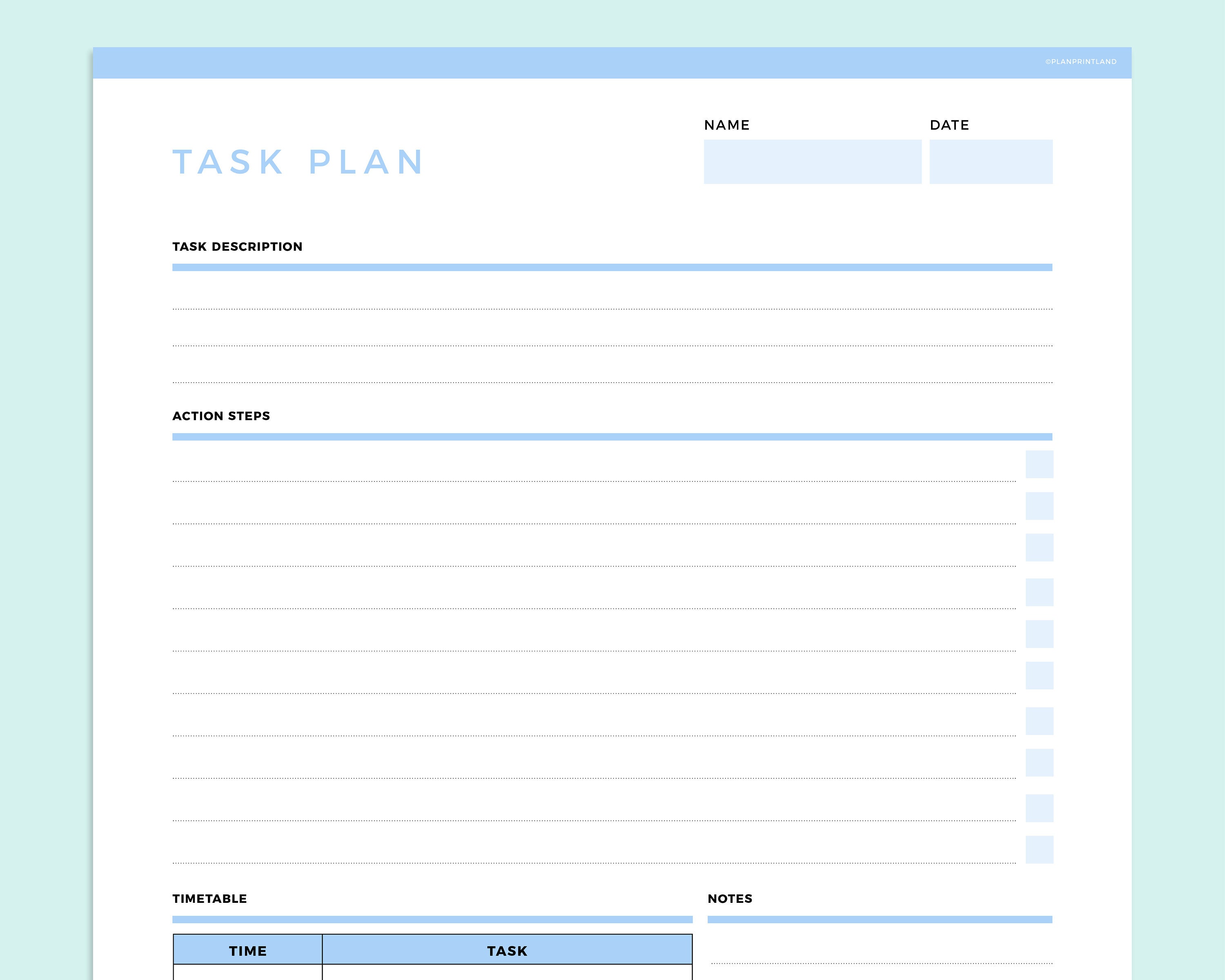 Editable Task Planner Printable ADHD Task Planner Project - Etsy Hong Kong