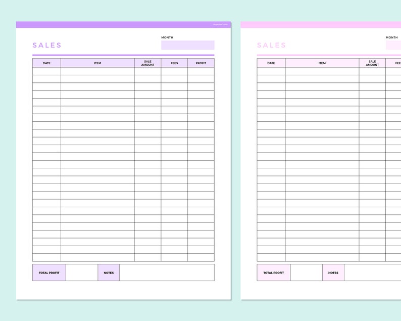 Editable Monthly Sales Tracker Printable Fillable Order - Etsy UK