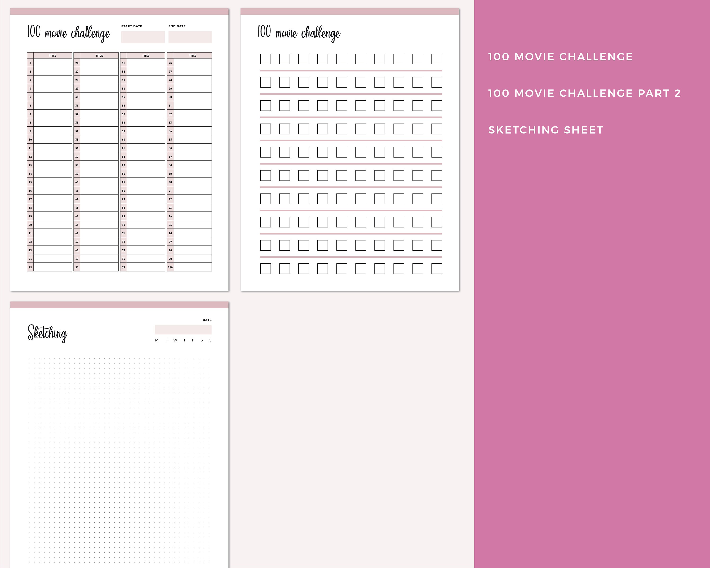 Movie Journal Printable Movie Tracker Film Journal TV - Etsy UK