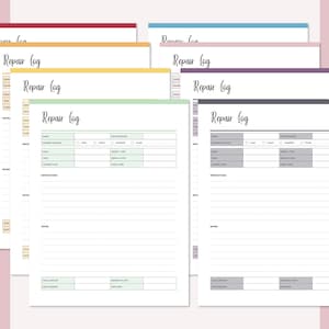 Printable Mechanic Repair Log - Auto Body Repair Sheet, Mechanical ...